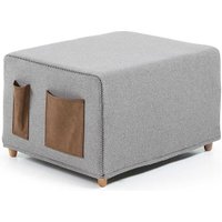 Hocker in Grau Webstoff 70 cm breit - Shop Ambiente Mediterran