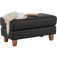 Polsterhocker in Schwarz Leder modern - Shop Ambiente Mediterran